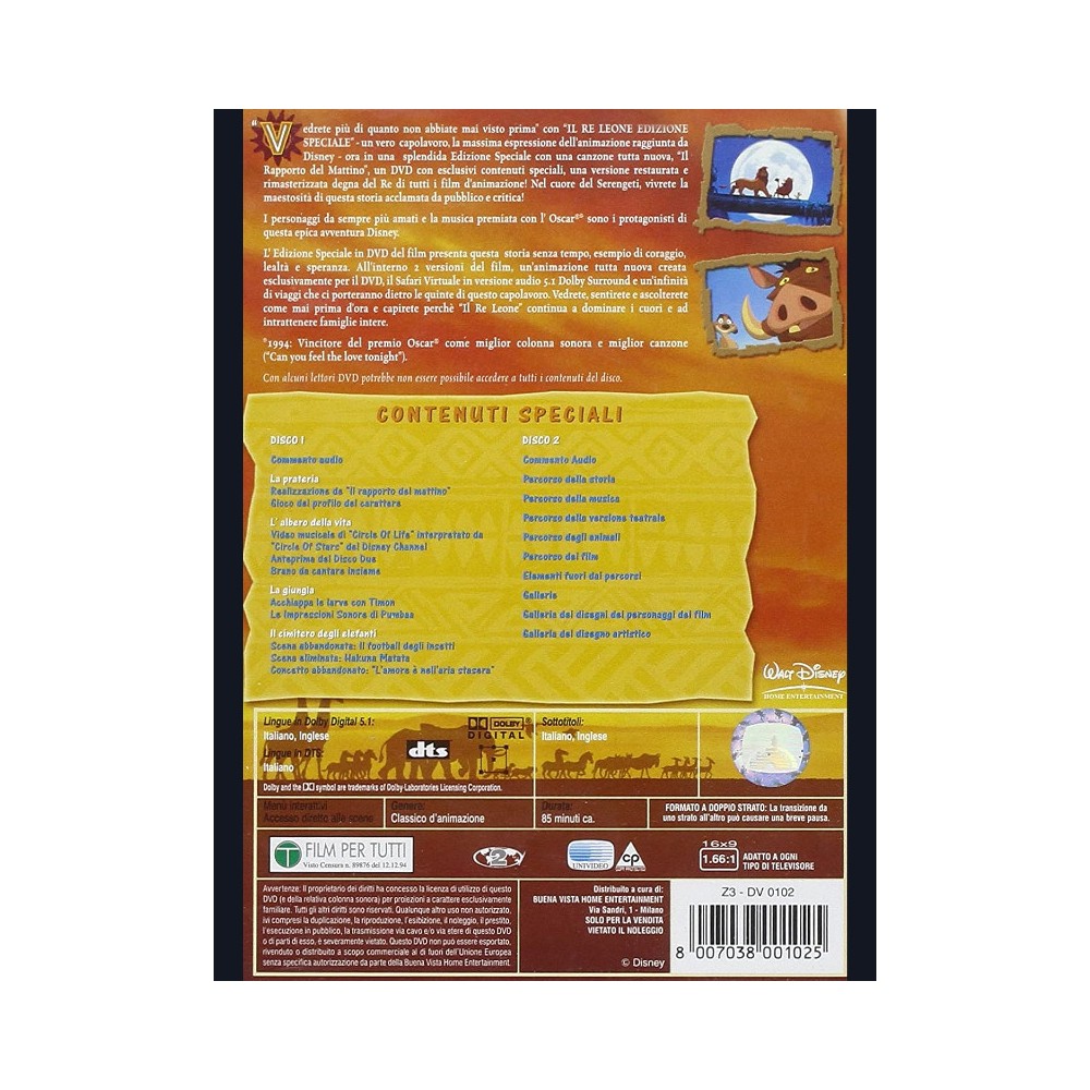 IL RE LEONE - I classici Disney (Ed. speciale 2 dischi)
